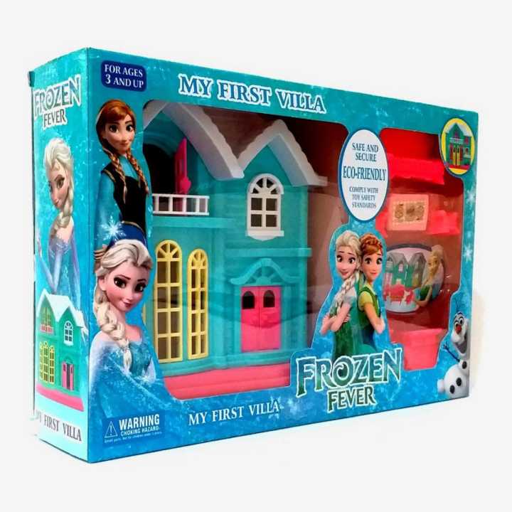 Villa House Baby Doll House Set with Cool Frozen Doll Playset | Daraz ...