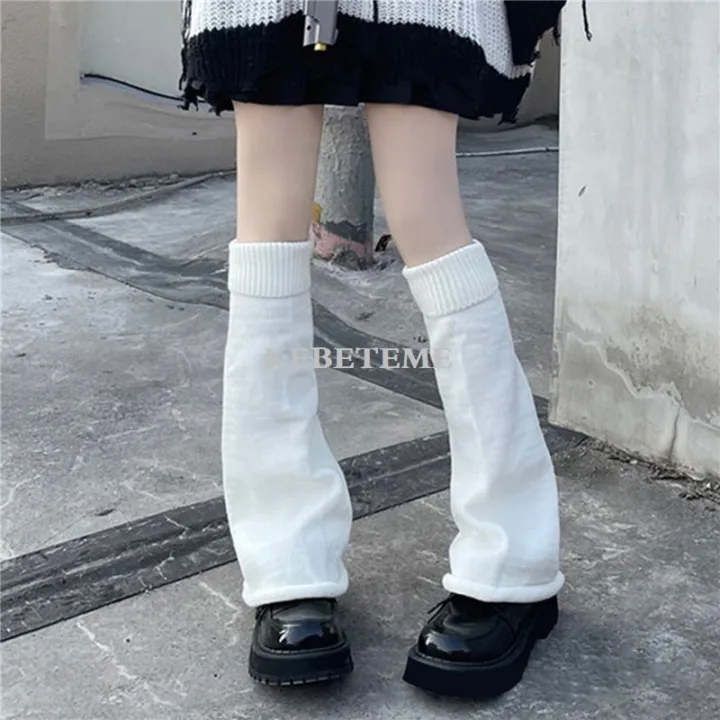 Linman KEBETEME1 Pair Y2k Lolita Socks Cute Flared Knitted Long Warmers ...