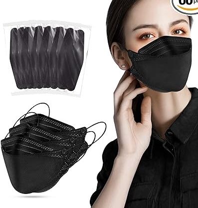 KF94 Mask (4 Layer Protection 3D KF 94 Mask) - 10 Pcs Per Pack (black ...