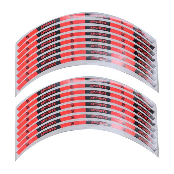 Orange Color Sports Print Radium Rim Sticker For Pulsar 150 | Daraz.com.np