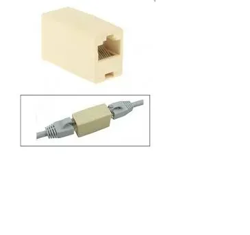 2 PCS RJ45 Internet Cable Ethernet LAN Coupler Joiner Female to Female ...