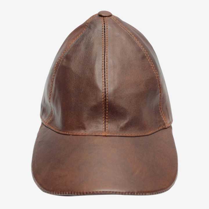 Brown Color Two Toned Genuine Sheep Leather Cap For Men | Daraz.com.np