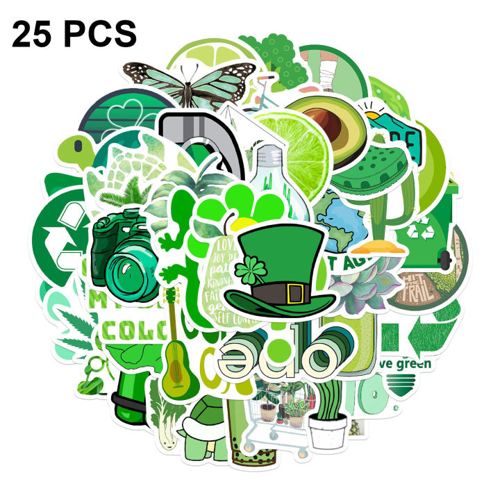 25/50pcs Photography Green Style Graffiti Stickers for Laptops and ...