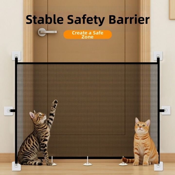 New Retractable Pet Barrier Fences Folding Mesh Pet Safety Gate Anti ...
