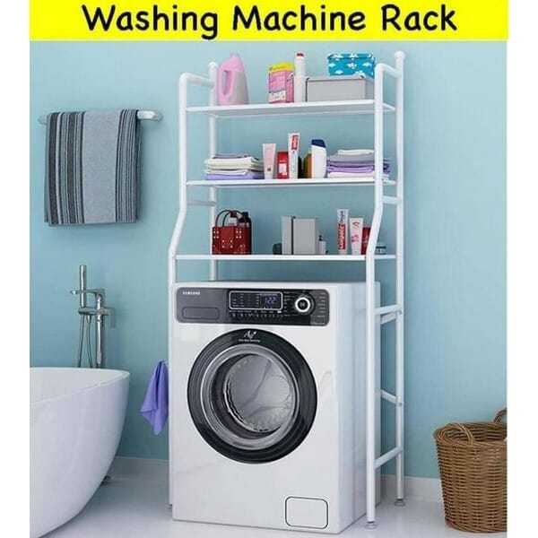 3-Layer Over Washing Machine Storage Rack Utility Metal Bathroom Shelf ...