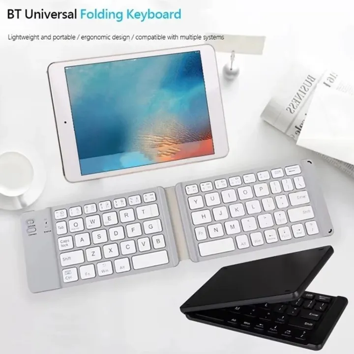 Mobile Phone Keyboard Slient Wireless Folding Keyboard Mini Slim Design ...