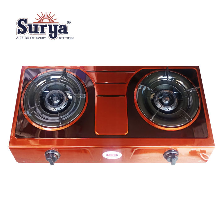 Coloured Powered Coated Gas Stove Automatic Gas Stove Copper Coated Gas ...