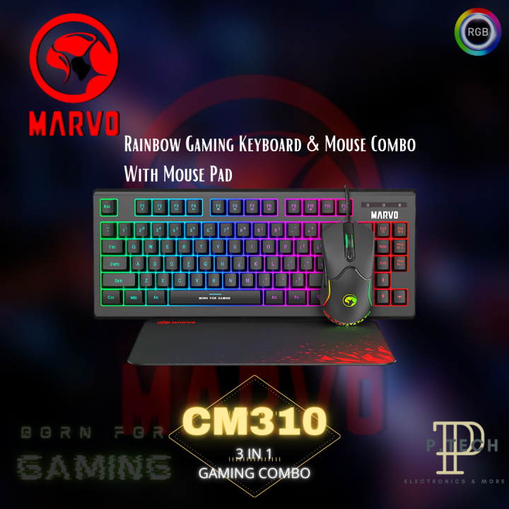 MARVO CM310, 3 in 1 Gaming Combo, Keyboard, Mouse and Mouse Pad | Daraz ...