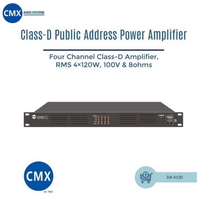CMX Audio DA-4120 Four Channel 4×120W Class-D Power Amplifier | Daraz.com.np