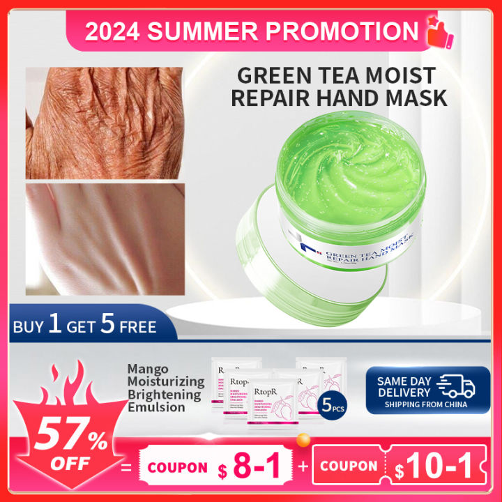 FAIR KING Hand Mask Green Tea Wax Mask Moisture Beauty Health Anti ...