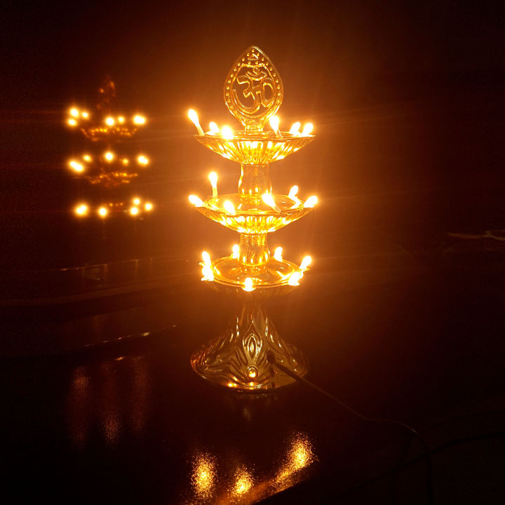 3 Step Temple Light Light Deep Style Warm White 3 Layer Lamp By Canvas ...