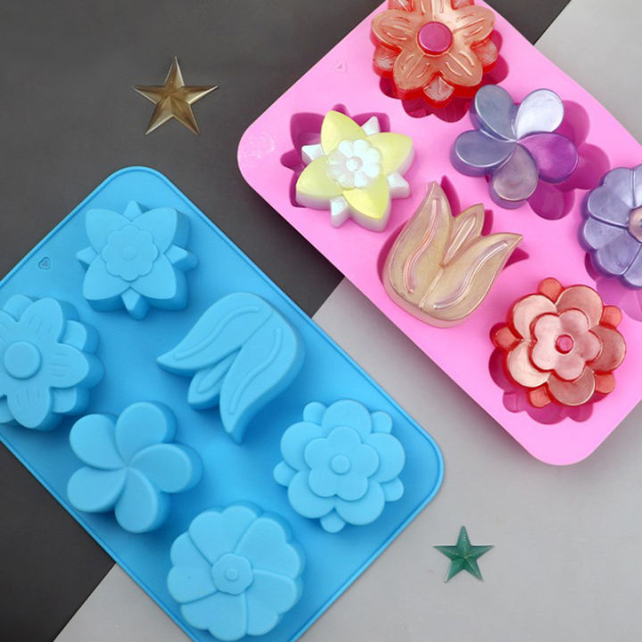 Flowers Silicone Mold DIY Handmade Fondant Cake Baking Chocolate Sugar ...