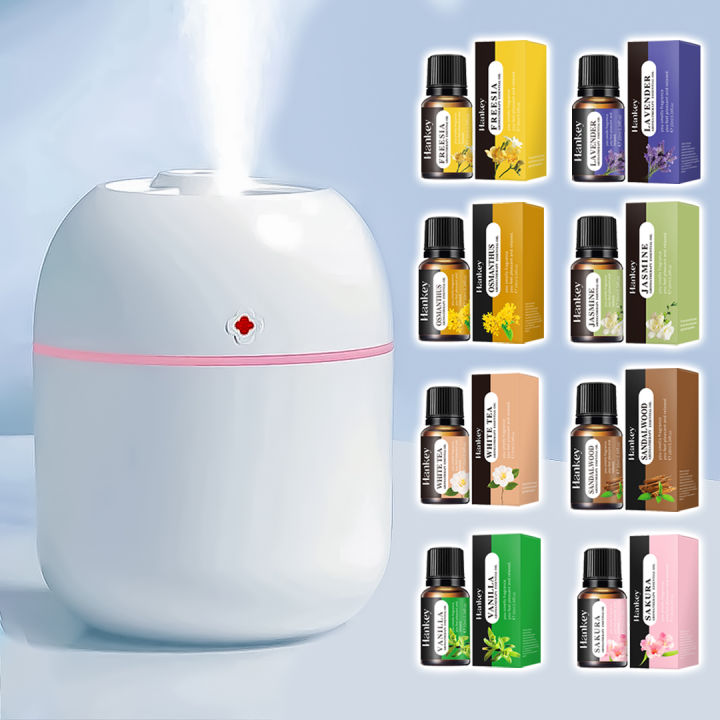 Combo of 220ml Clover Humidifier (1pc) & 2pcs 10ML Essential Oils in ...