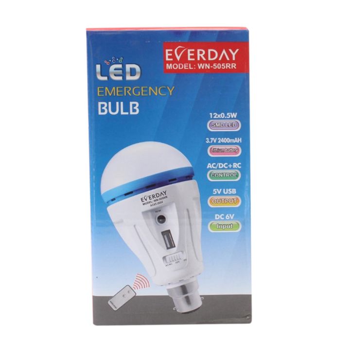 Everday WN-505RR LED Emergency Bulb with Remote | Daraz.com.np