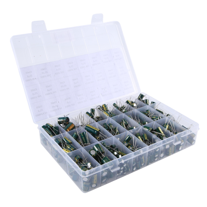 460PCS High Frequency Inline Kit Aluminum Electrolytic Capacitor Kit 24 Kinds of Specifications ...