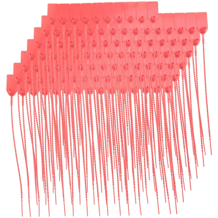 100 PCS Plastic Tamper Seals Disposable Self Locking Signage For ...