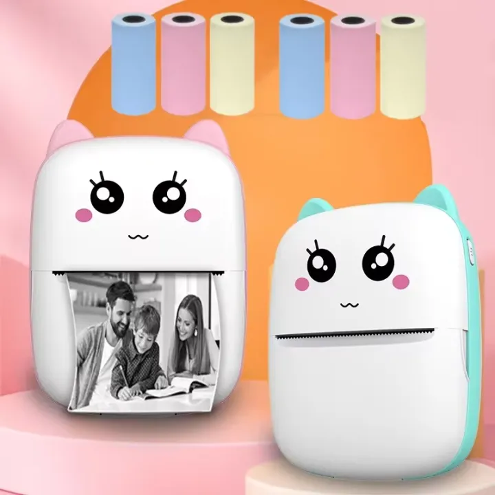 New portable mini printer wireless Bluetooth Android iOS mobile photo ...