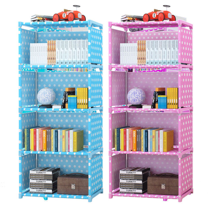 Multi Layer Simple Bookshelf Nonwoven Fabric Book Organizer Storage ...