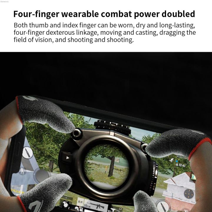 Uonevic Finger Sleeve Sweat & Slip Game Controller Hand MEMO Game ...