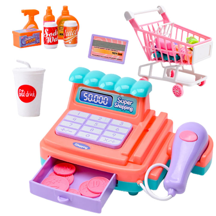 Classic Counting Toy Imagination Ability Checkout Scanner Shopping Play ...