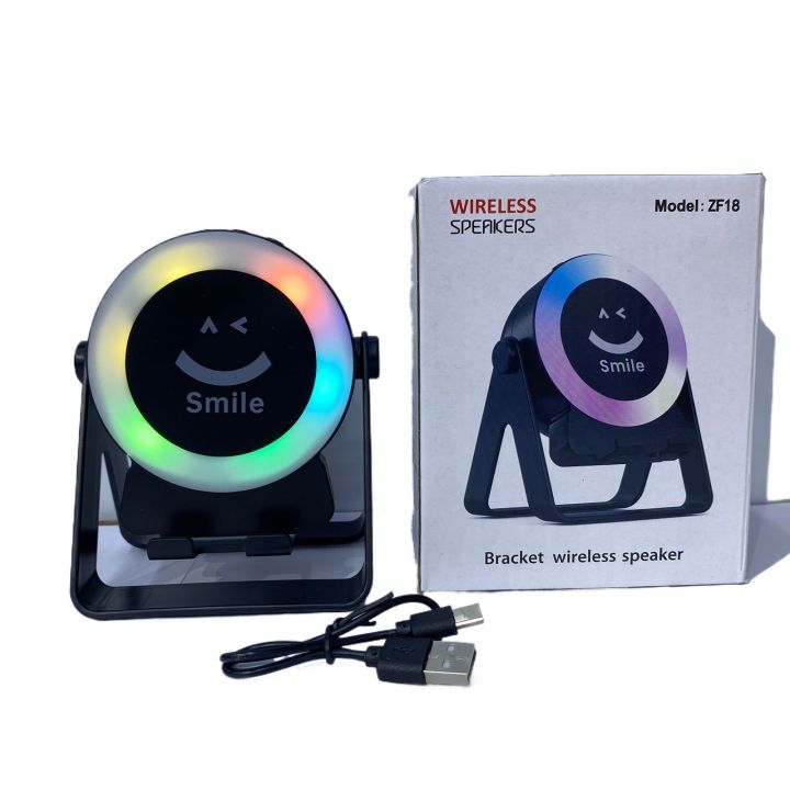 ZF18 Sensor Speaker Mobile Stand with RGB Light 360 Rotating Phone ...