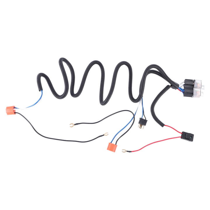 H4 Negative Switched LED Headlight Lamp Bulb Relay Wiring Harness Plug ...