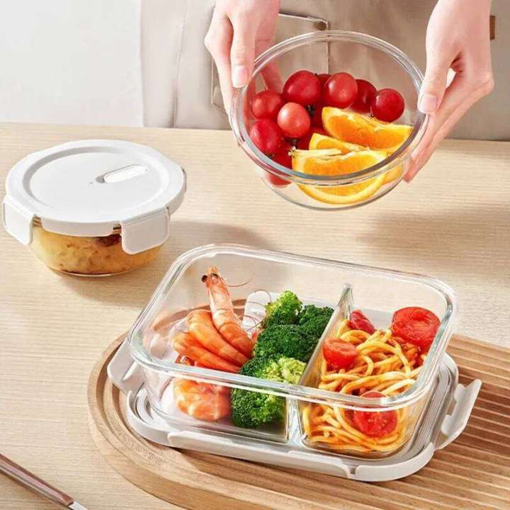 Eco-Gary BPA-Free Glass Lunch Box: Bento Style with Seal Press ...