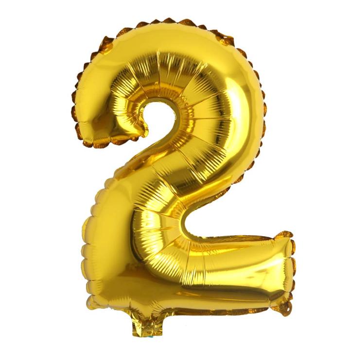 2 Number Golden Foil Balloon For Party Decorations | Daraz.com.np