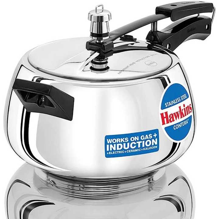 Hawkins Stainless Steel Contura Pressure Cooker (Ssc50)- 5 Litre ...