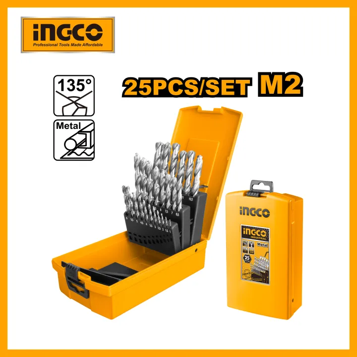INGCO 25Pcs HSS Drill Bits Set AKD1251(1.0-13MM) AKD1251 | Daraz.com.np