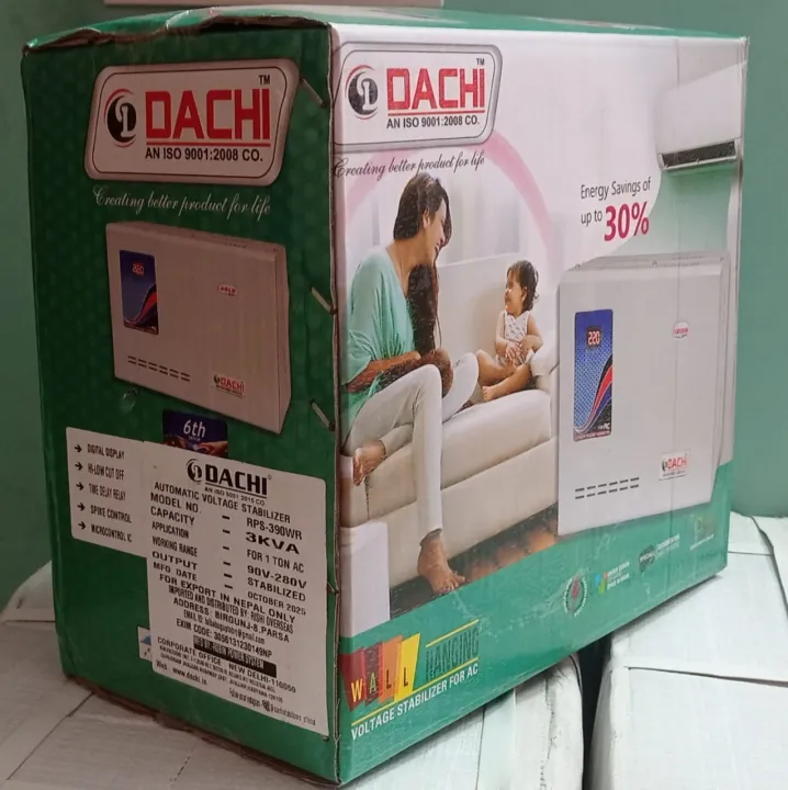 DACHI 3KVA 90V DIGITAL VOLTAGE STABILIZER FOR 1 TON AC | Daraz.com.np