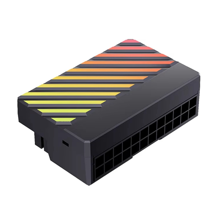 ATX 24Pin ARGB Adapter 90°Converter 24PIN RGB Power Cord Adapter for ...