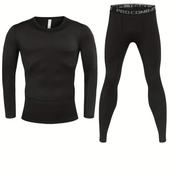 Black Sports Inner Compression Set For Men , GYM.CYECLING.RUNNING ...