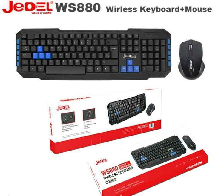 Jedel 2.4Ghz Wireless Keyboard and Optical Mouse WS880 | Daraz.com.np