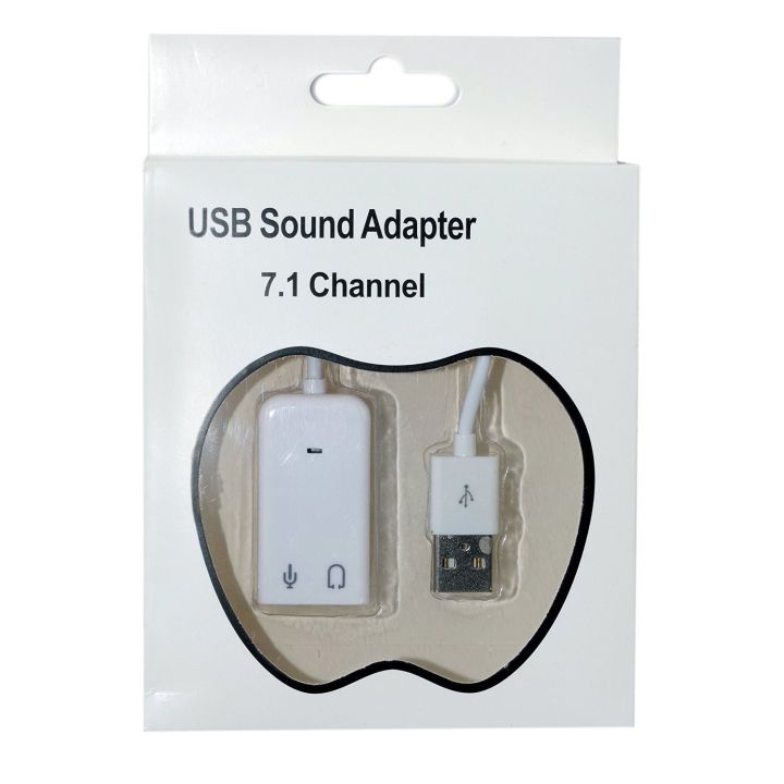 External USB Sound Card Virtual 7.1 Channel Audio Card Adapter For Laptop - White | Daraz.com.np