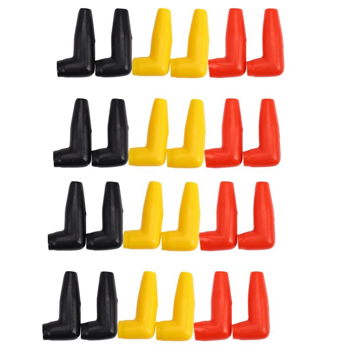 24Pc Electric Guard Motor Winch Cable Terminal Boot Rubber Cover Black ...