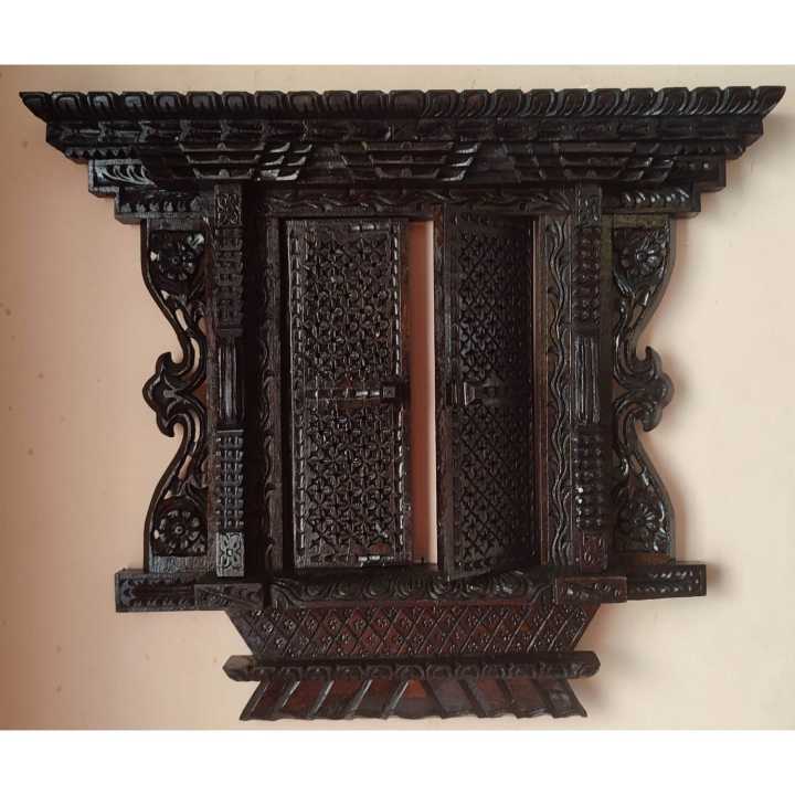 Wooden Traditional Handcrafted Door/Ankhi Jhyal/Ankhijhyal/Wall Decor ...