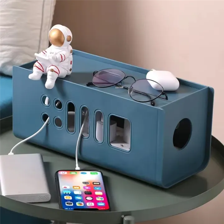Cable Organizer Box for Desk - Electric Socket Storage, Power Cord ...