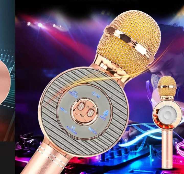 Wireless Microphone Bluetooth Karaoke Microphone Speaker TF Card/U Disk ...