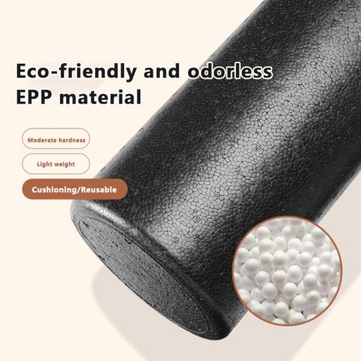 Simple High-Density Foam EPP Yoga Foam Roller Solid Foam Shaft Black ...