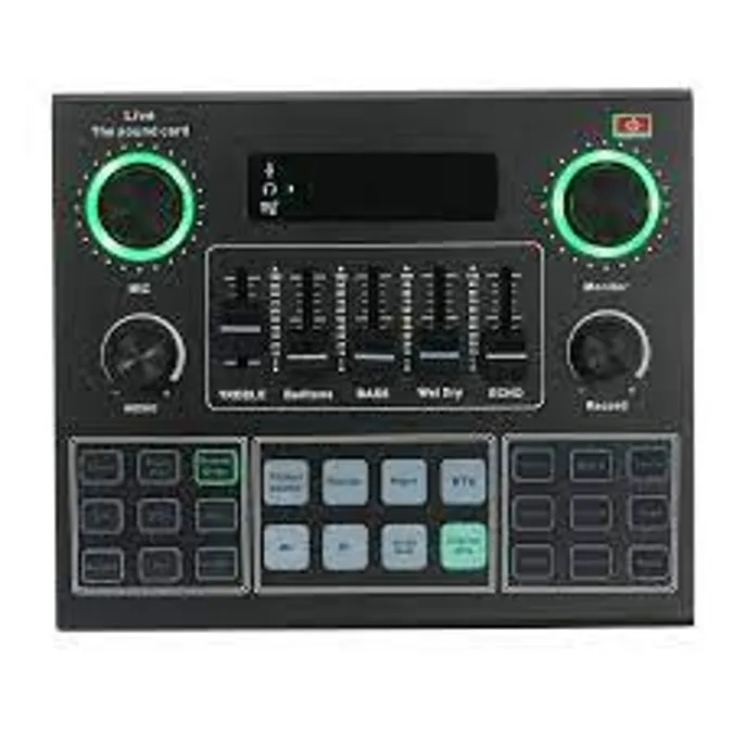 V9 Live Sound Card Bt Accompaniment Audio Mixer With Sound Effects ...