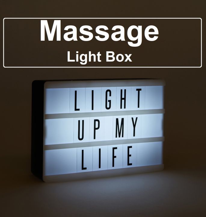 The Original My Cinema Lightbox - Leds With 100 Changeable Letter Tiles ...