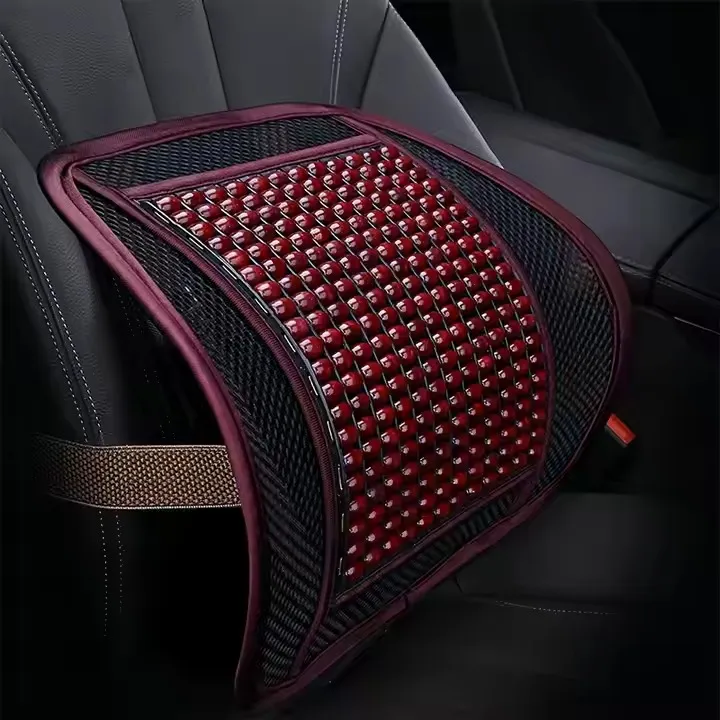Car Seat Massage Back Support Cushion – Ventilated Mesh Chair Pad for ...