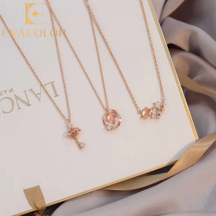Enacolor Star Planet Meteor Shower Key Necklace Pendant Luxury for ...