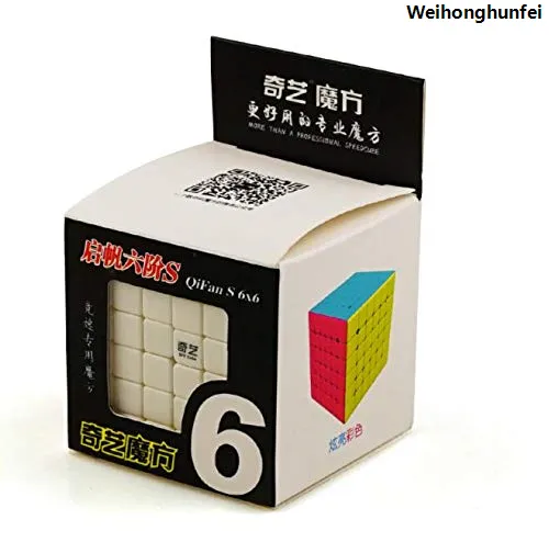 Weihonghunfei6x6 Stickerless Bright Magic Cube 6x6x6 Color Speed Cube ...