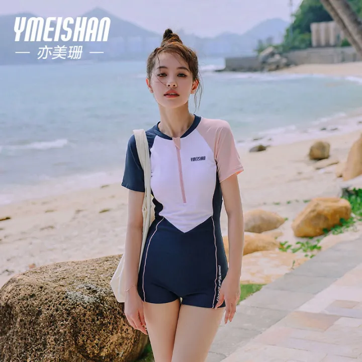 2024 new swimsuit women's one-piece sports hot spring swimsuit ins ...