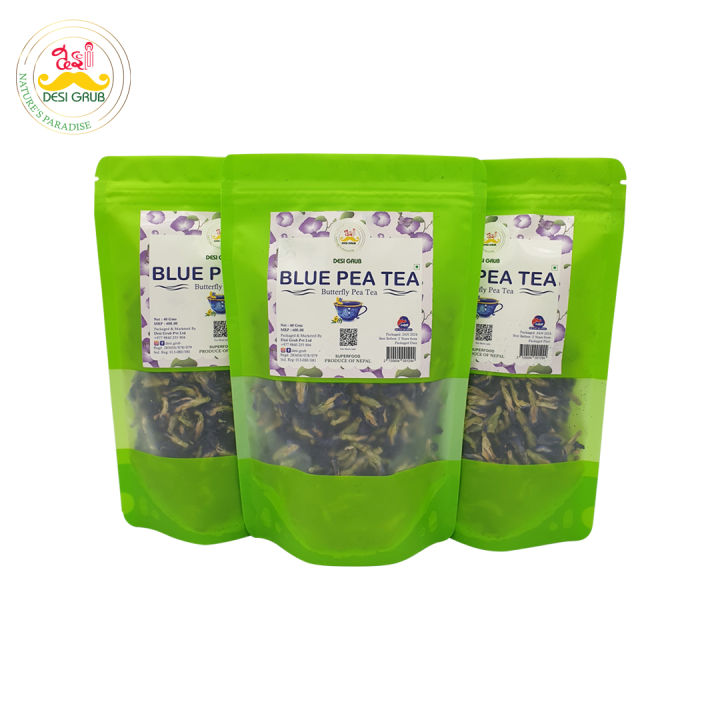 Desi Grub Blue Pea Tea 40 Gms | Butterfly Pea Flower Tisane: Natural ...