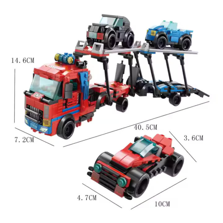 Lele Brother Speed Warrior Robot Transform Car Trailer 8 in 1 Building ...