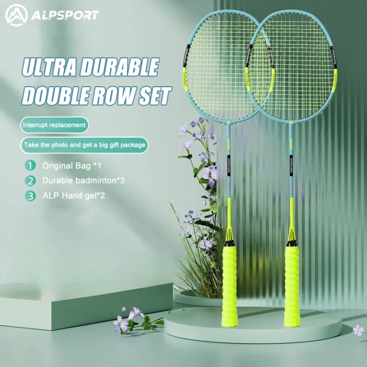 ALP Gemini 4U Carbon Fiber Badminton Racket (Gemini Design) | Green ...