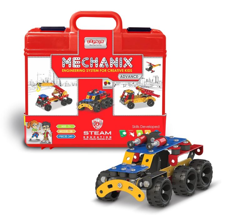 Mechanix Advance | Engineering System For Creative Kids | Age 7+ | 28 ...